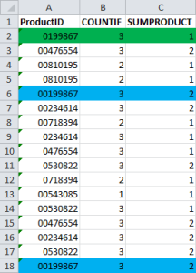 Count Numbers with Leading Zeros in Excel with SUMPRODUCT not COUNTIF