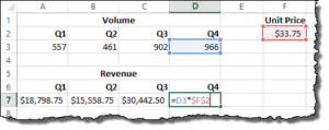 How to Lock Cell Formula References In Excel When Using Data Tables